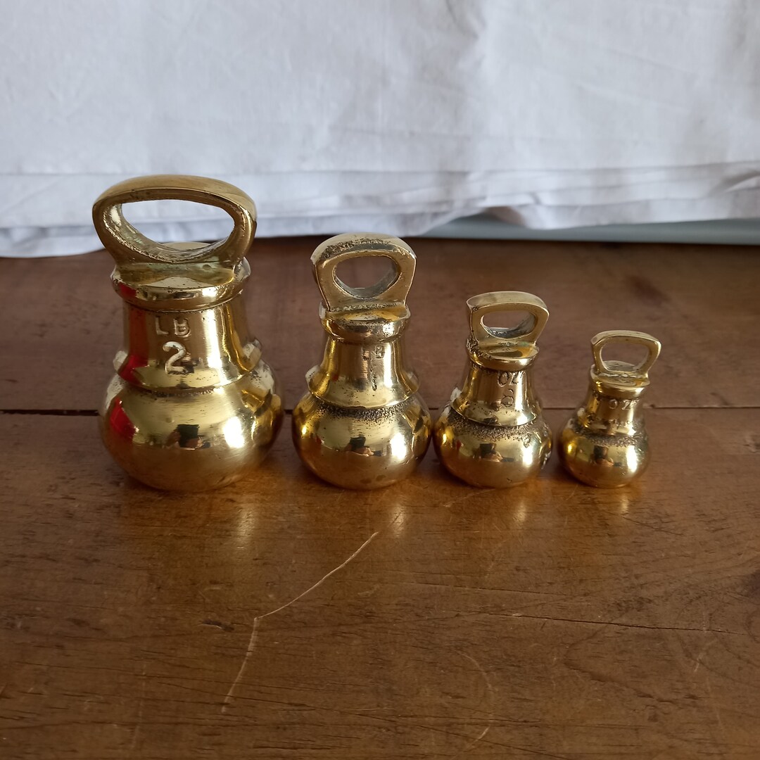 Solid Brass Bell Weights, Kitchen Scales Weights - Etsy
