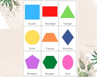 Geometry Flashcards Digital - Etsy