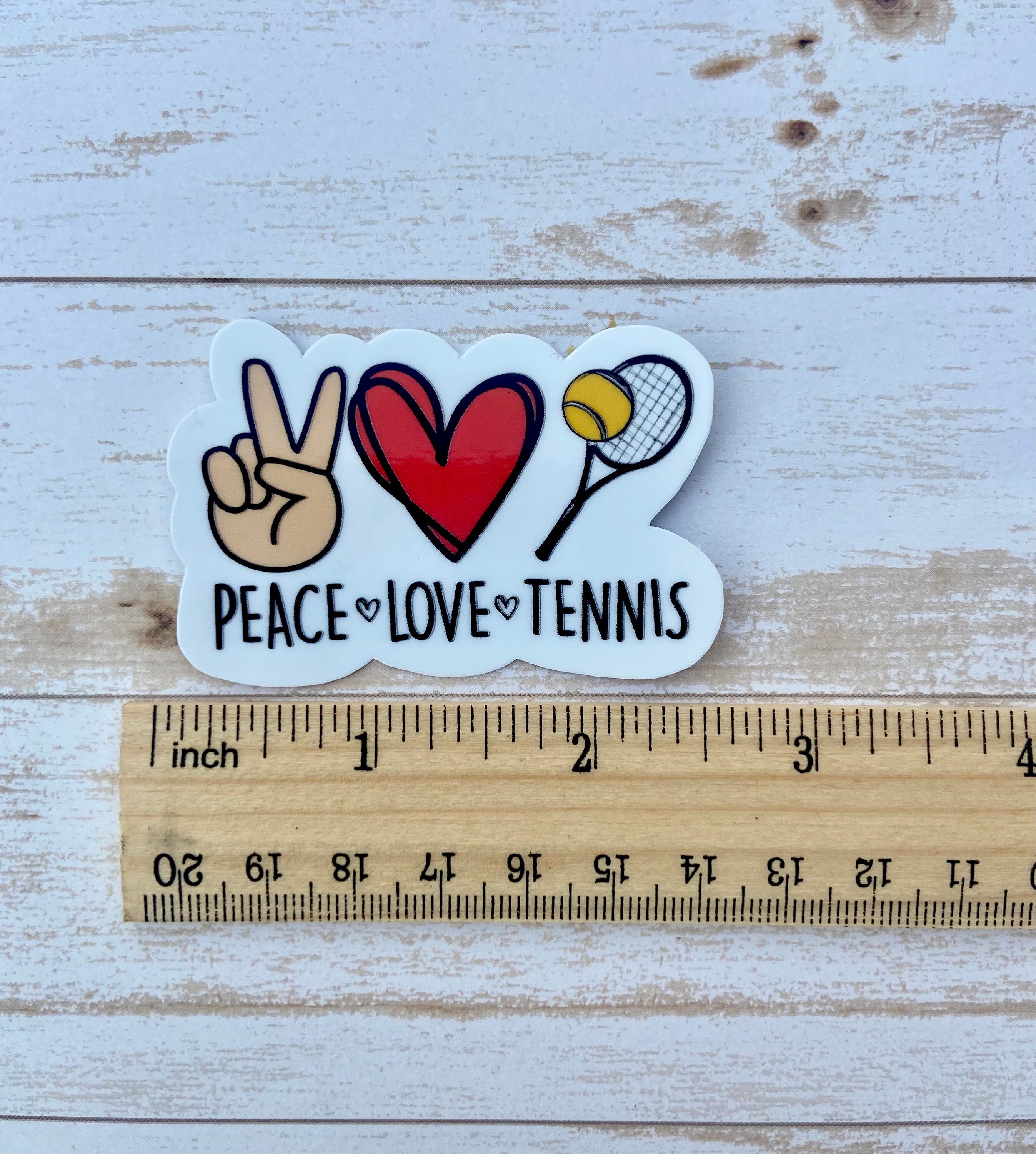 Tennis Sticker Waterproof Vinyl Sticker Tennis Love - Etsy