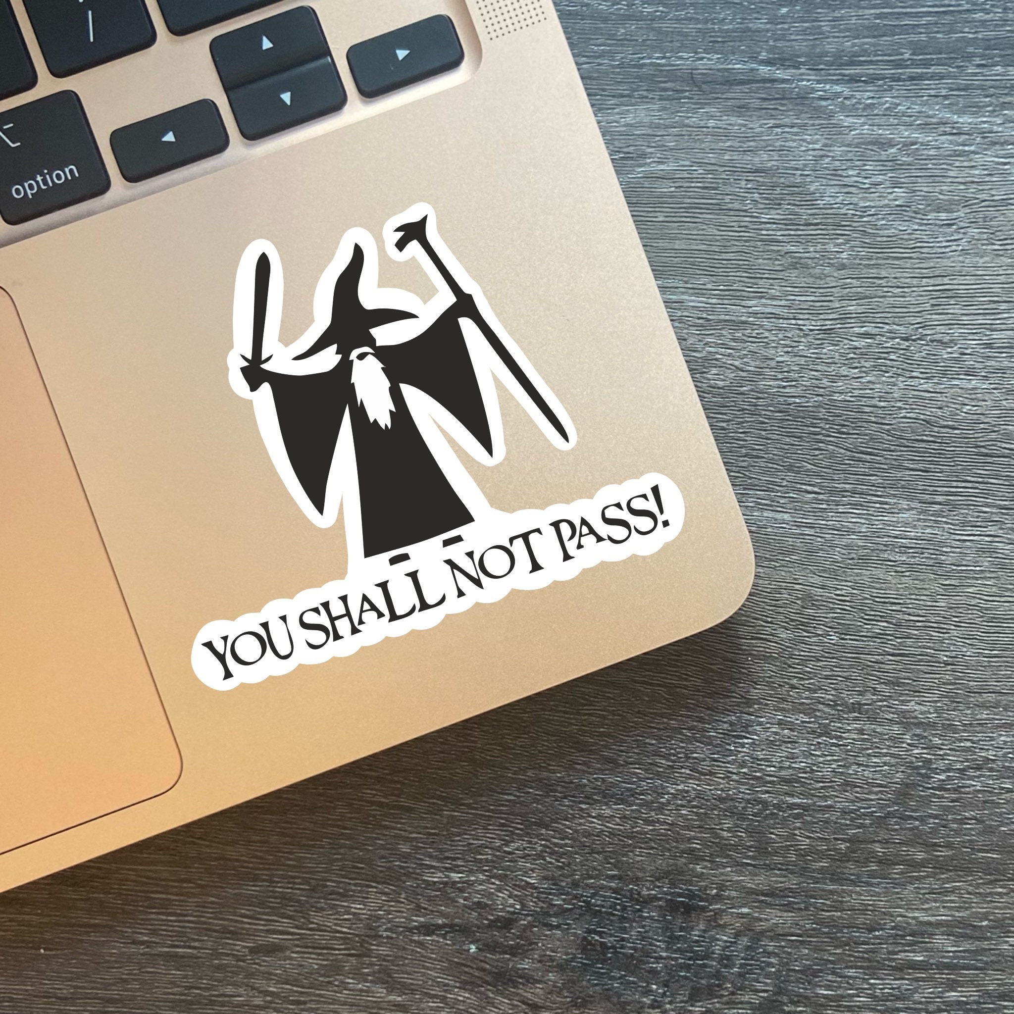Lord of the Rings Sticker Gandalf Sticker You Shall Not - Etsy UK