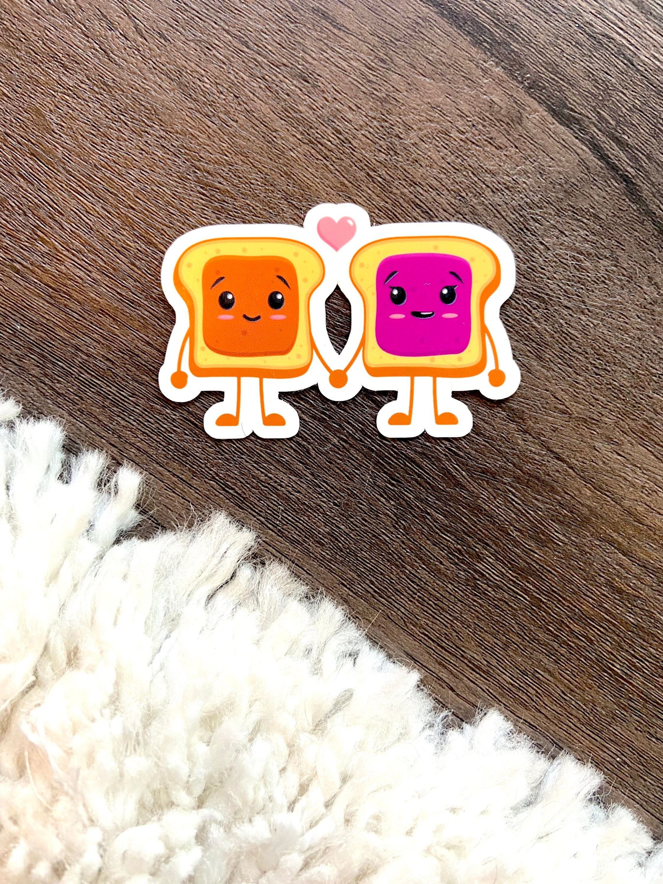 PB and J Sandwich Vinyl Sticker Kawaii Stickers Cute Pbj - Etsy