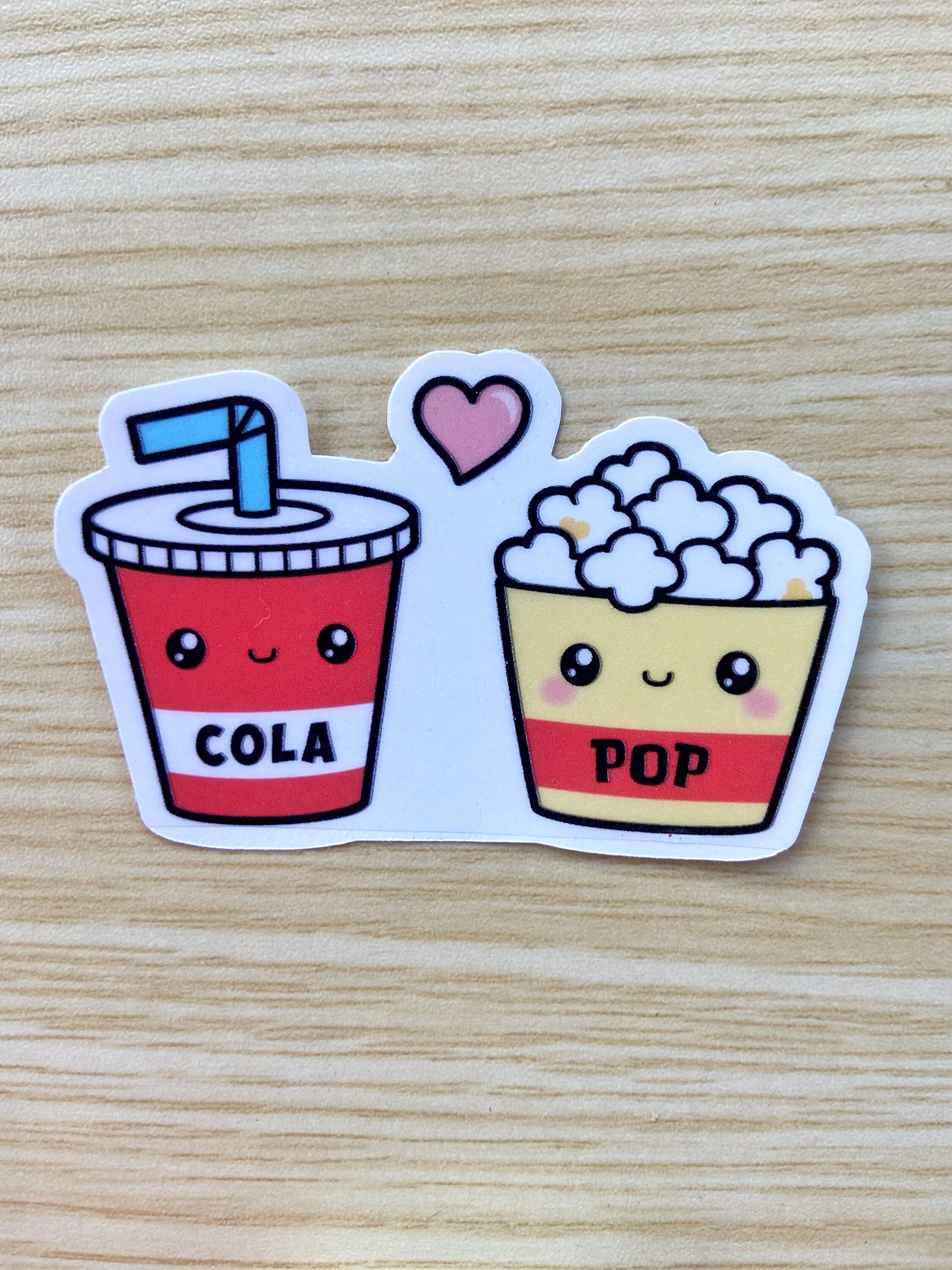 Popcorn and Cola Decal/sticker Laptop Water Bottle - Etsy