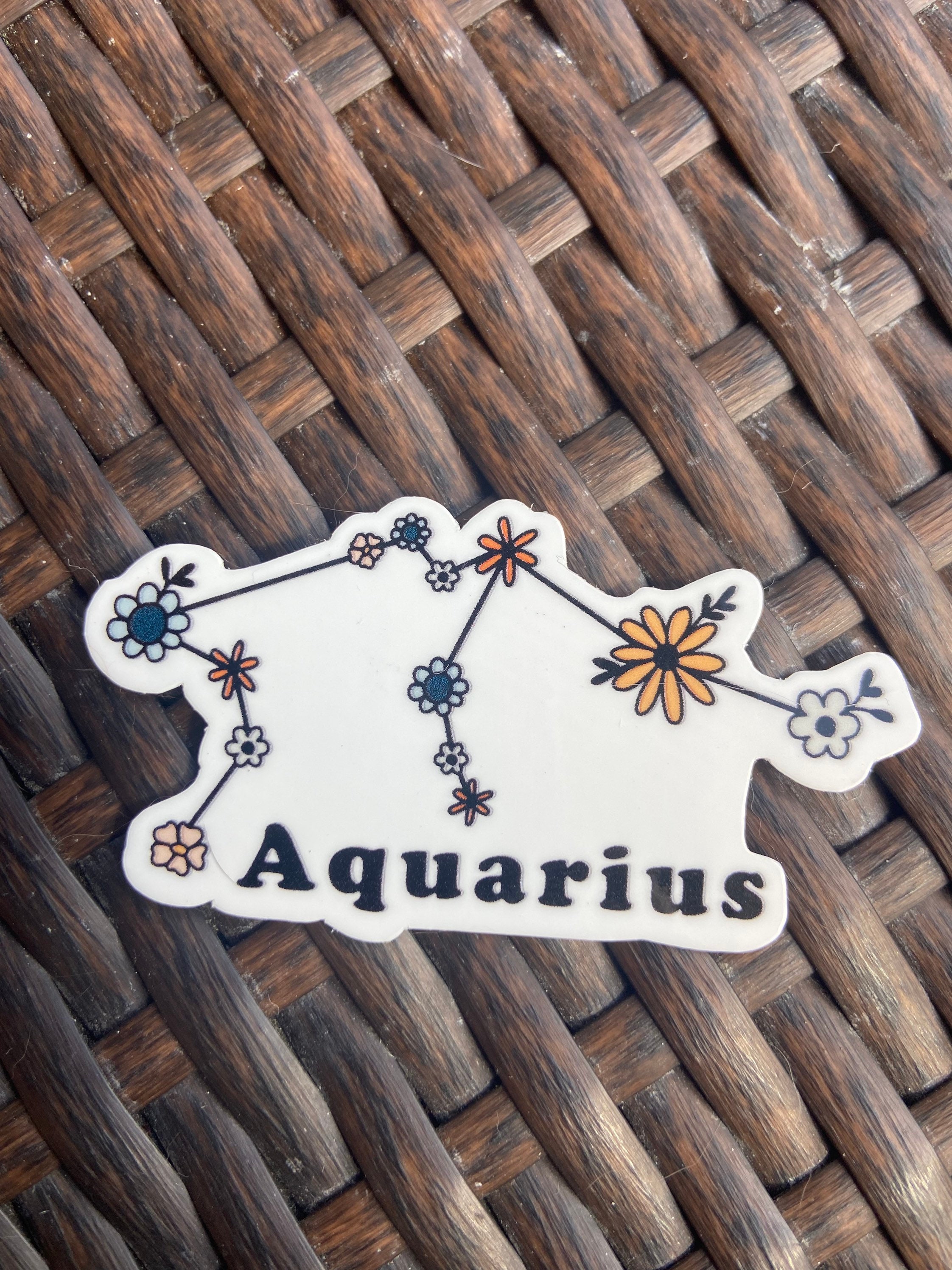 Aquarius Zodiac Sign Sticker Zodiac Constellation Sticker - Etsy