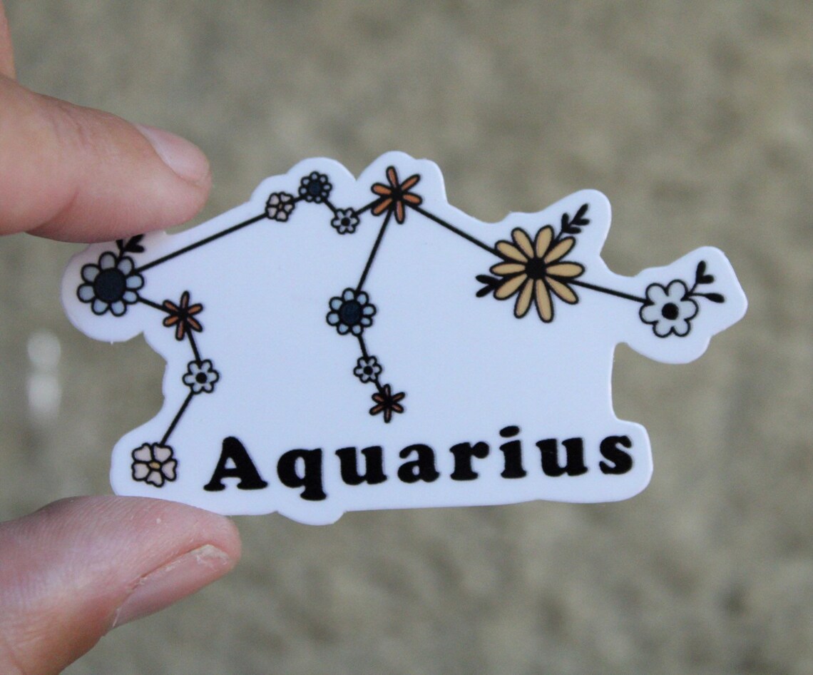 Aquarius Zodiac Sign Sticker Zodiac Constellation Sticker - Etsy