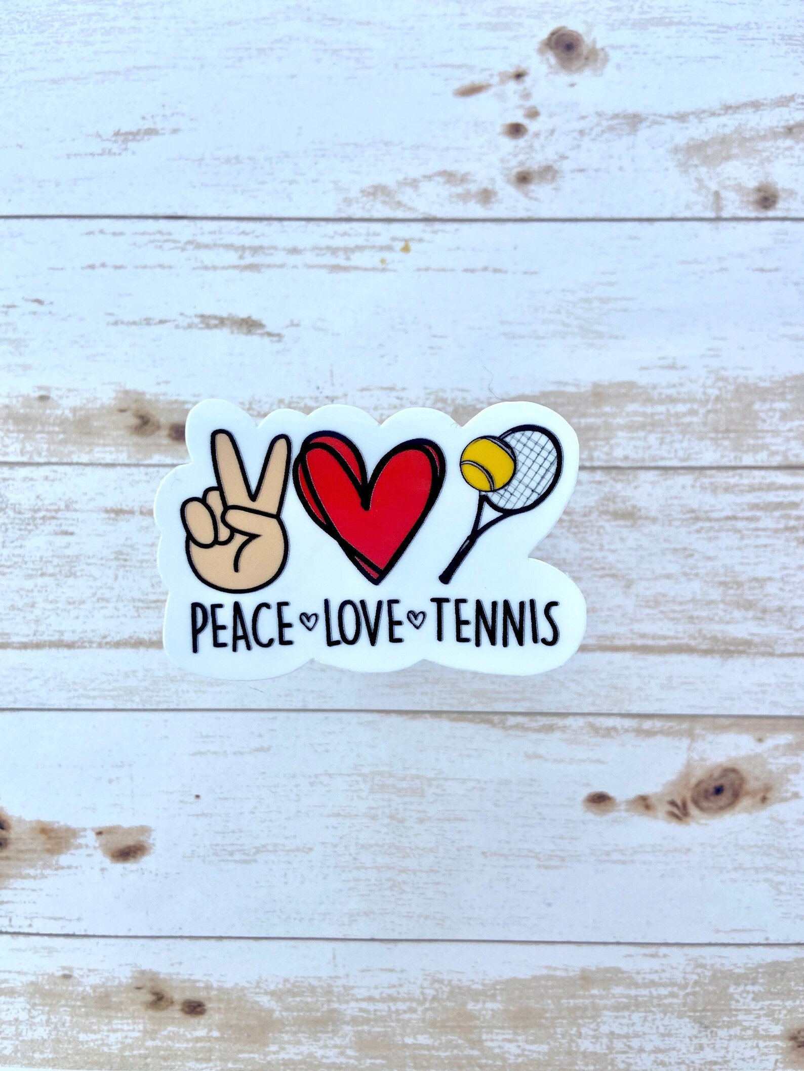 Tennis Sticker Waterproof Vinyl Sticker Tennis Love - Etsy