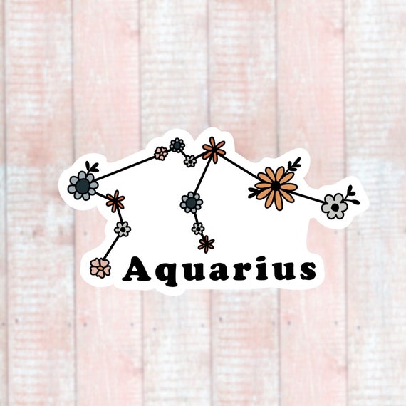 Aquarius Zodiac Sign Sticker Zodiac Constellation Sticker | Etsy