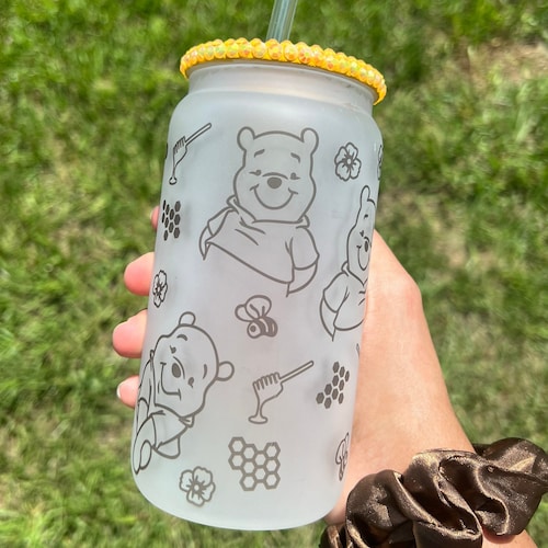 Baby Winnie the Pooh Personalized Frosted Beer 16 OZ Glass Can - Etsy
