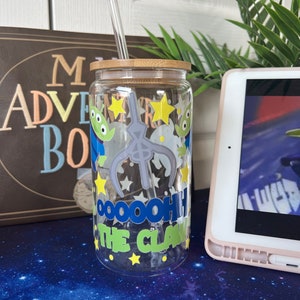 The Claw Toy Story Green Aliens Toy Clear Beer Can Glass Cup, Disney ...