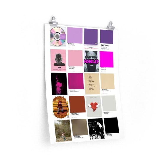Rap Album Cover Art Color Palette Poster | Etsy