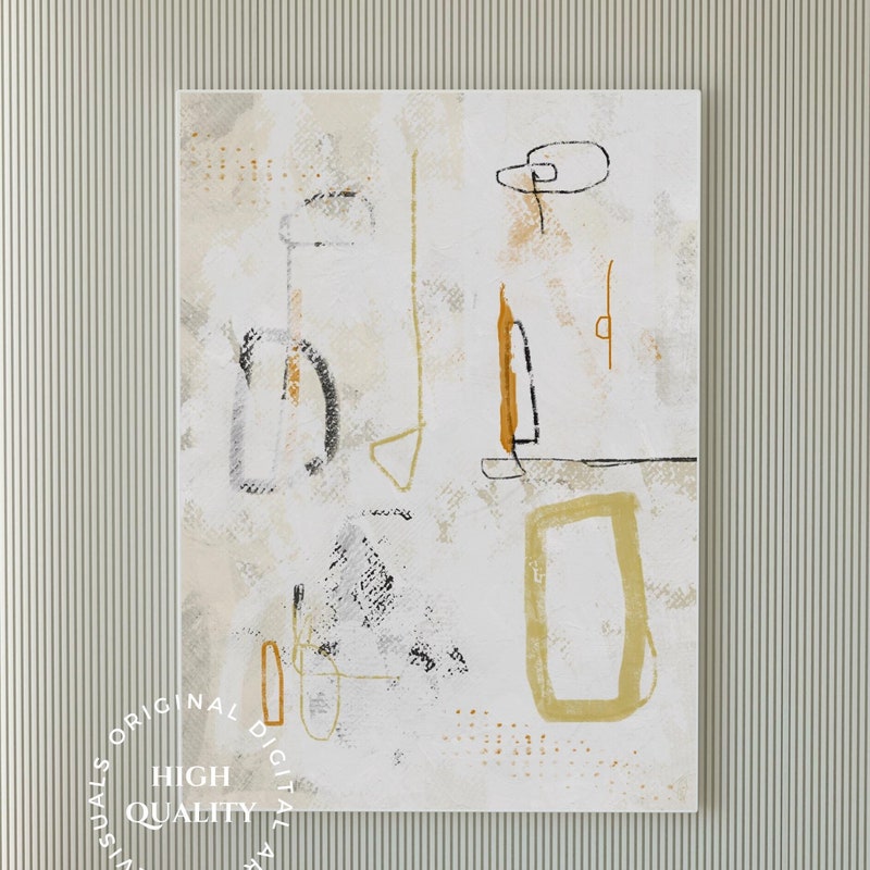 Abstract Yellow Art - Etsy