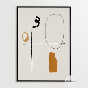 Organic Shape Wall Art, Hand Drawn Art, Abstract Printable Art ...