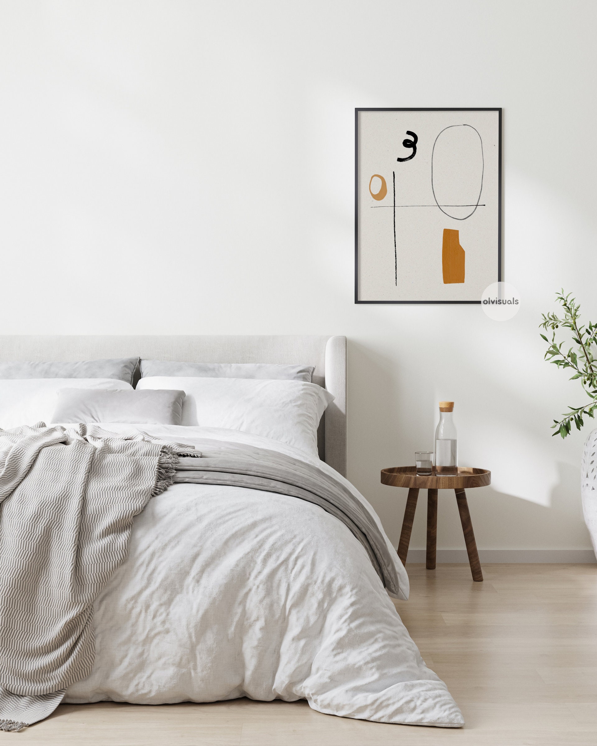 Organic Shape Wall Art Hand Drawn Art Abstract Printable - Etsy