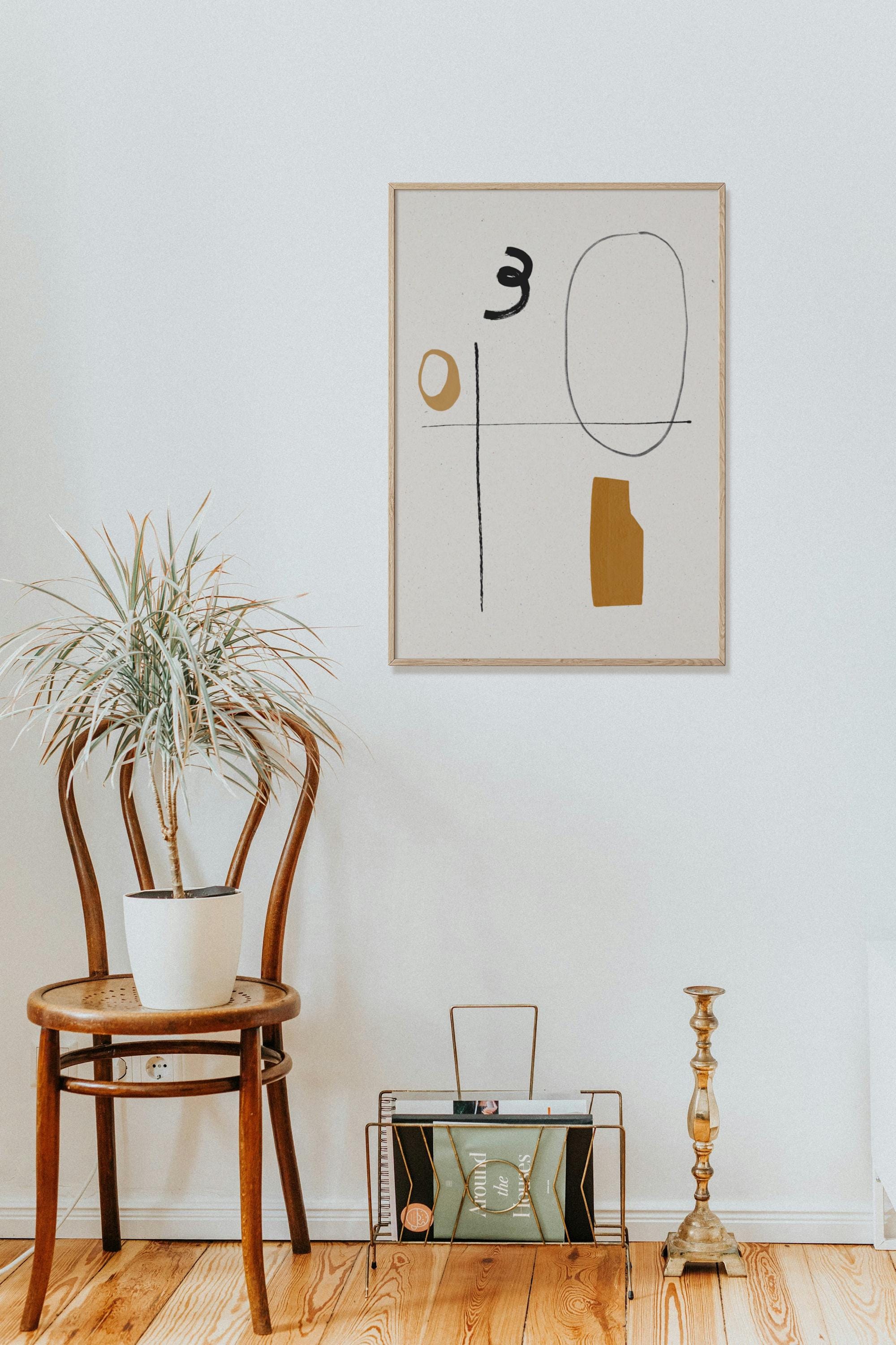 Organic Shape Wall Art, Hand Drawn Art, Abstract Printable Art ...