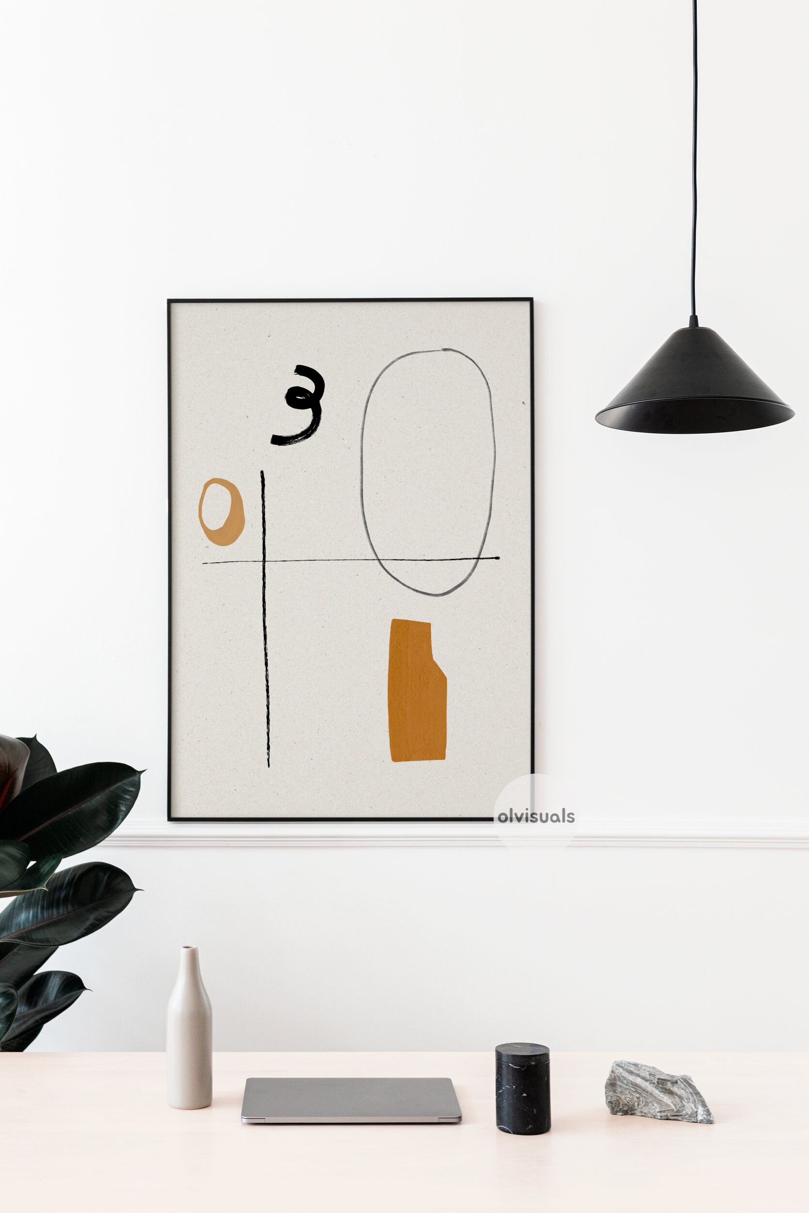 Organic Shape Wall Art Hand Drawn Art Abstract Printable - Etsy