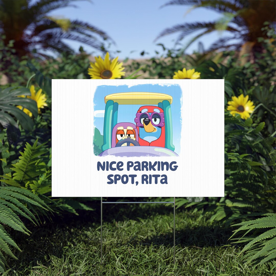 Letrero de jardín de Bluey, letrero de Rita con un bonito lugar de ...