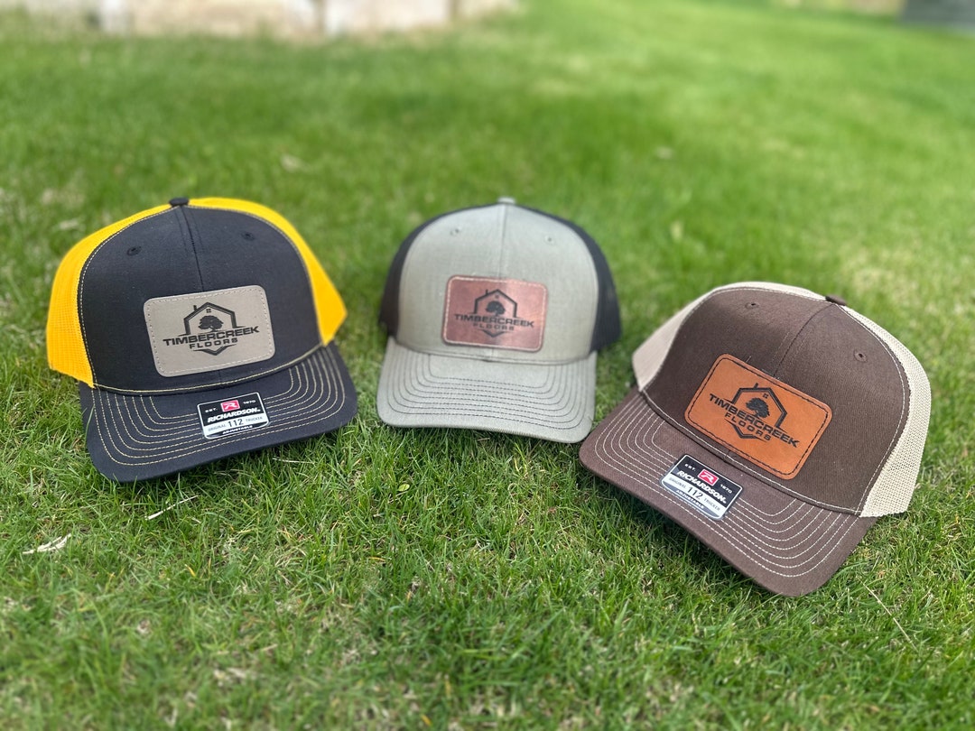 Company Logo Hat Leather Patch Design, Custom Branded Cap, Personalized ...