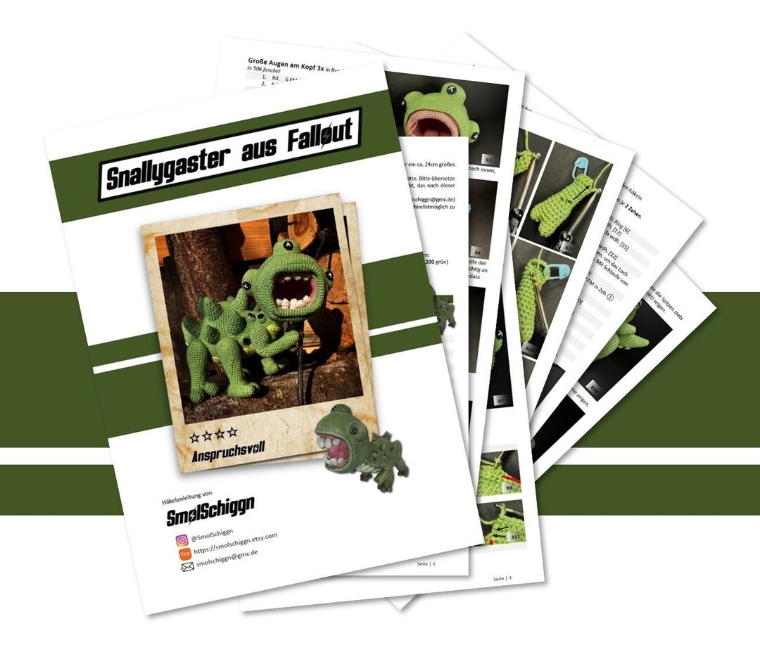 Snallygaster Crochet Pattern [GER/ENG] From Fallout 76 - for Gaming ...