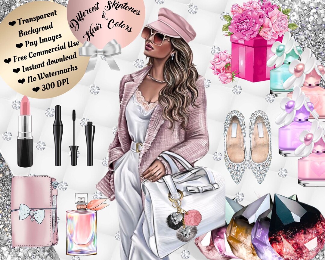 Glam Girl Illustration Clipart, PNG Design, Fashion Illustration ...