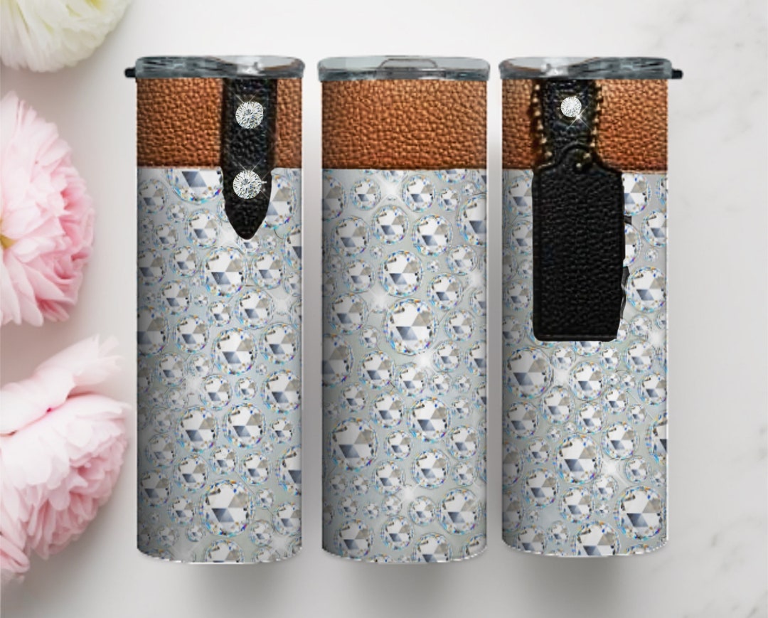 Glam Fashion Designer Purse 20oz Tumbler Wrap, Designer Brand Tumble ...