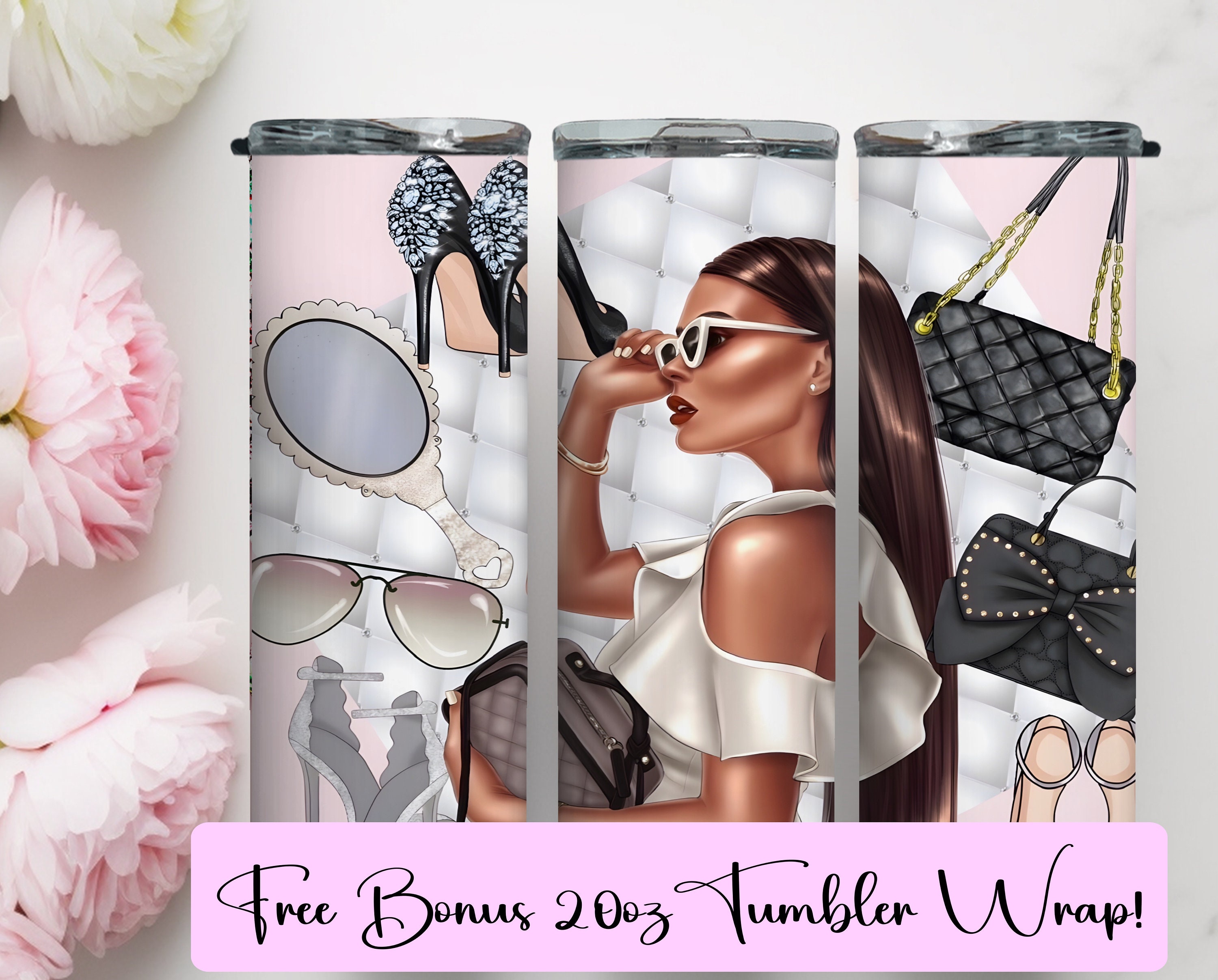 Bling Dripping Tumbler Wrap Diamonds Lux Fancy Drips Design 20oz ...