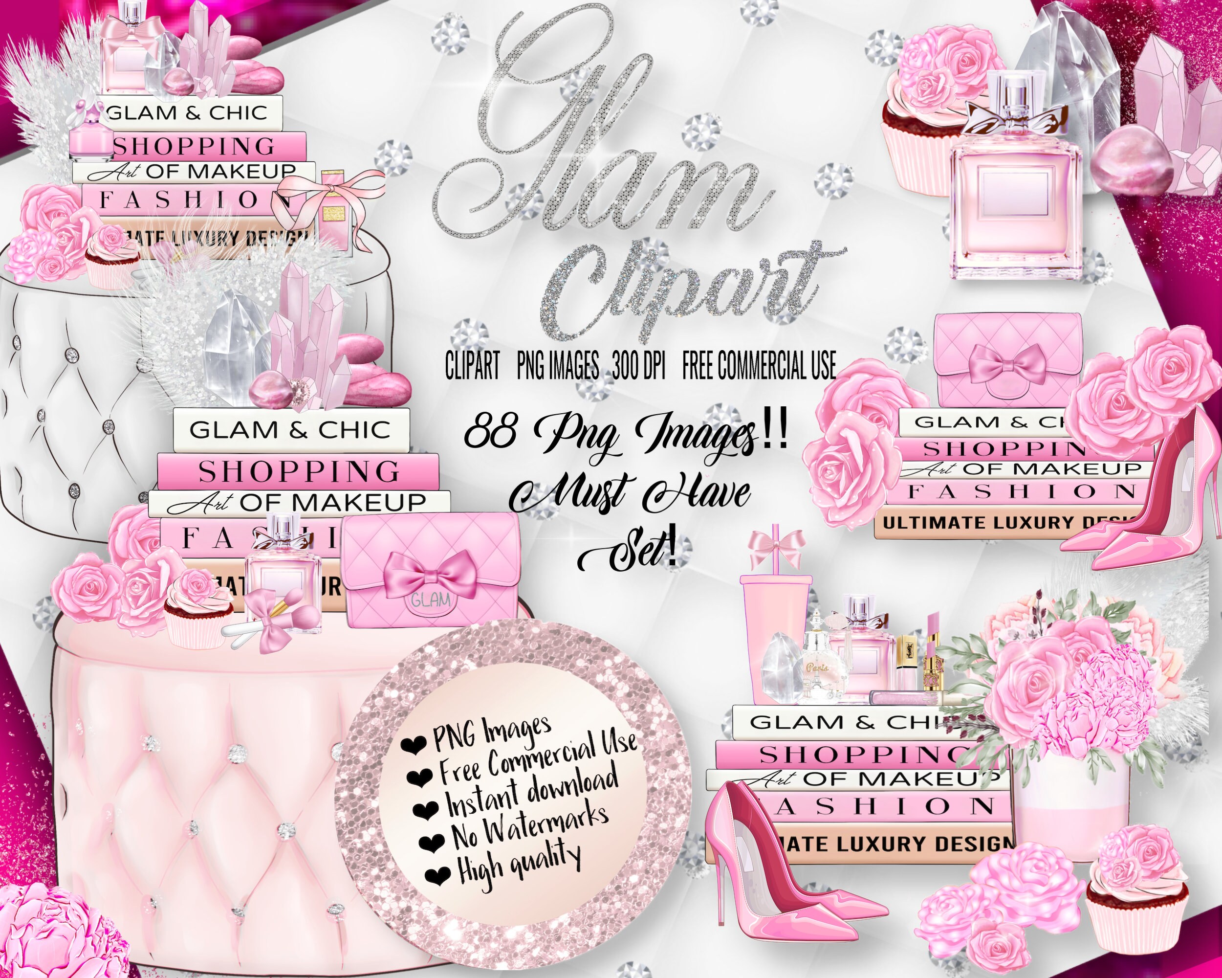 Glam Girl Clipart Book