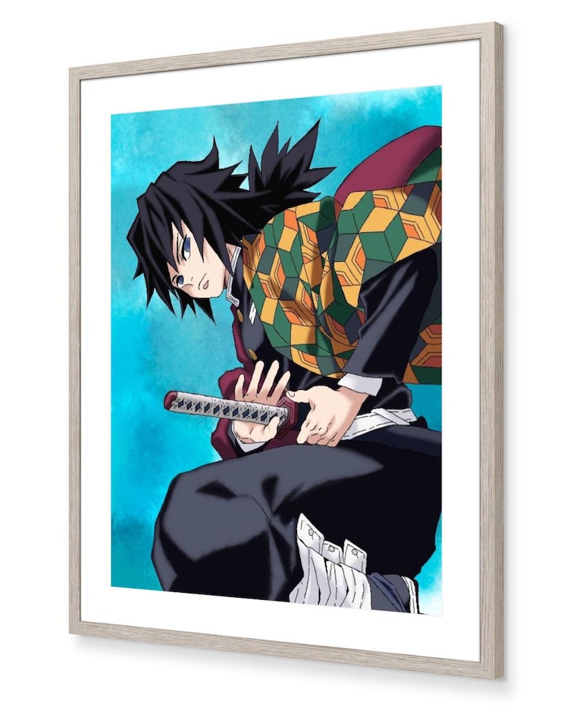 Demon Slayer Giyu Tomioka Poster | Anime Character Poster | Digital ...