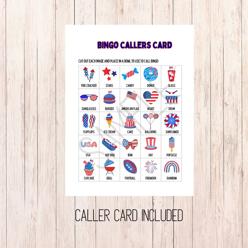 Patriotic Bingo for Kids, Printable Patriotic Bingo, Patriotic ...