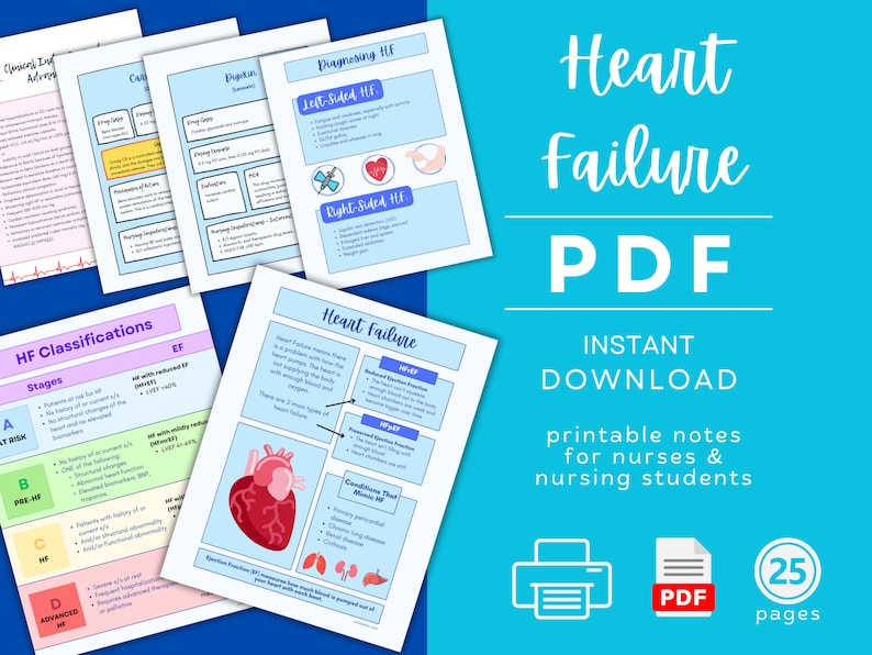 Heart Failure Notes - Etsy