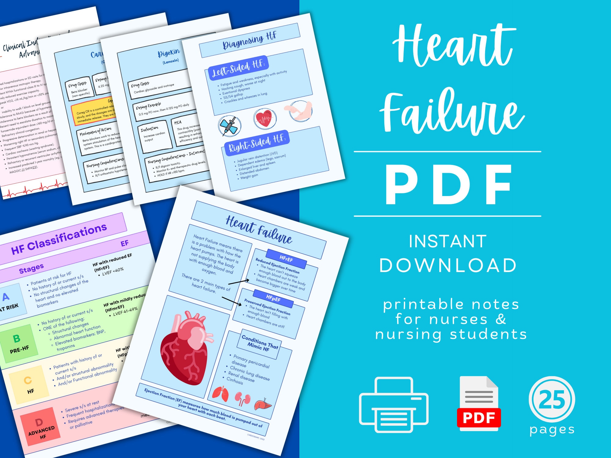 Heart Failure Notes - Etsy