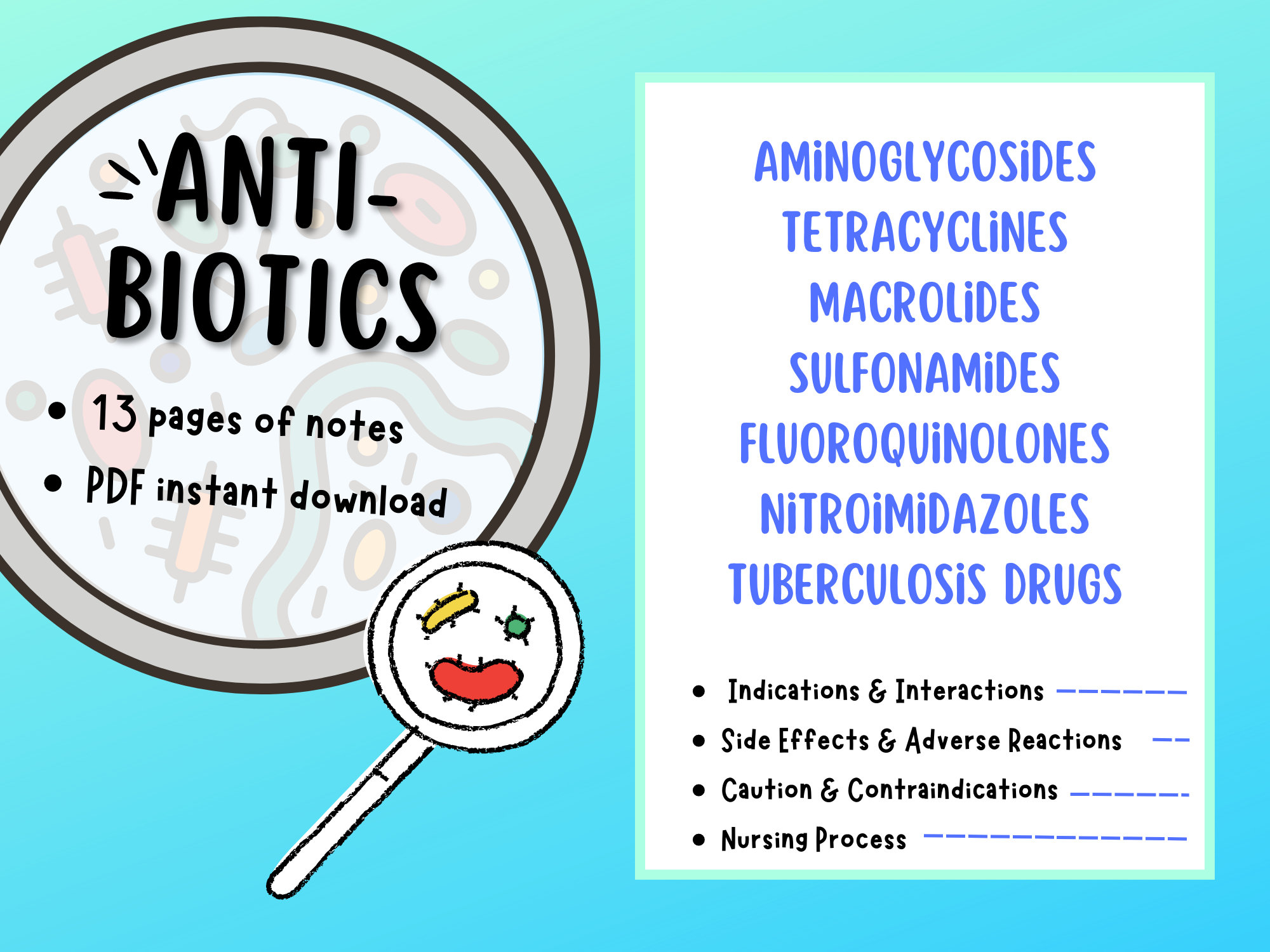 Antibiotics - Notes - Etsy