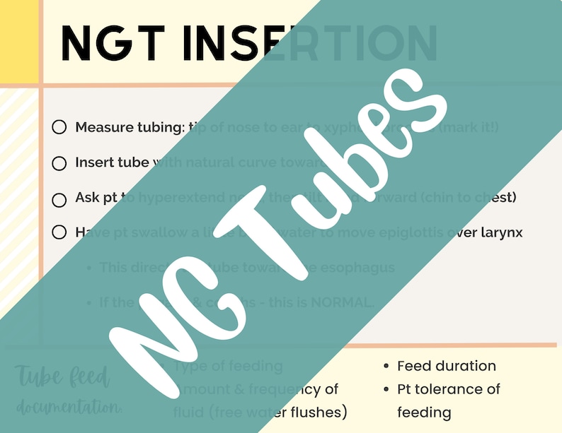 Nasogastric Tube Notes - Etsy