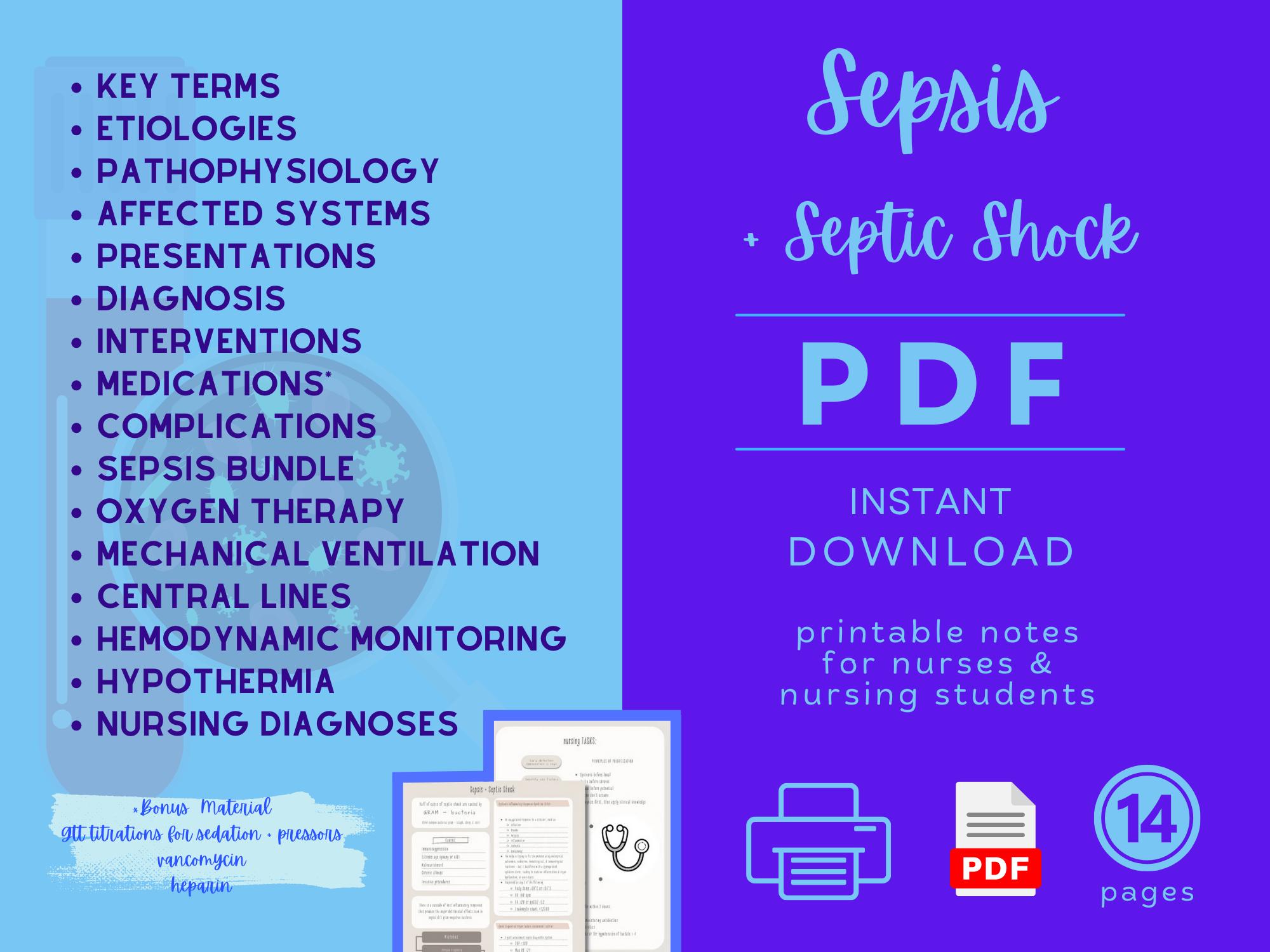 Sepsis Pathophysiology Nursing