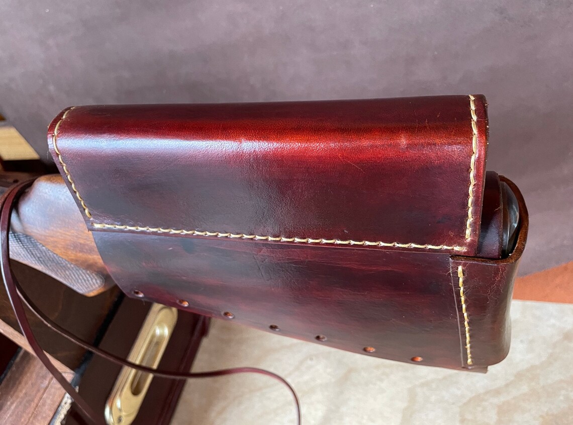 Custom Leather Rifle Stock Cover With Cheek Riser for Shiloh | Etsy
