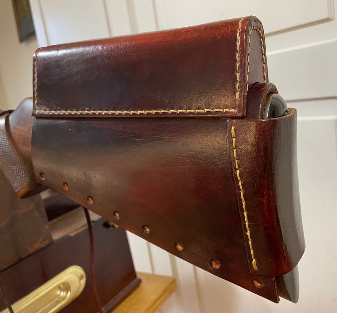 Custom Leather Rifle Stock Cover With Cheek Riser for Shiloh | Etsy