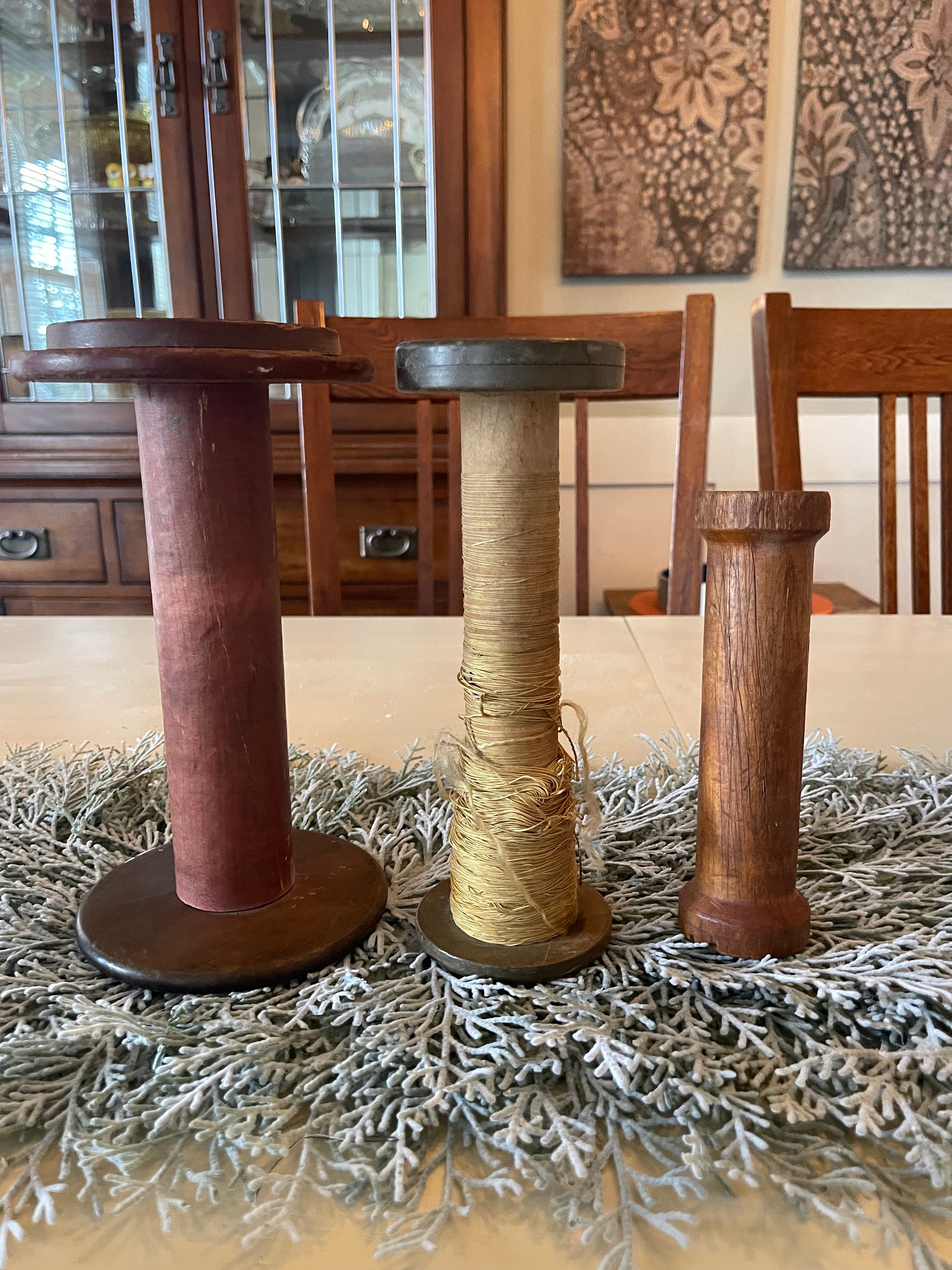 Vintage Industrial Spools Set of Three - Etsy