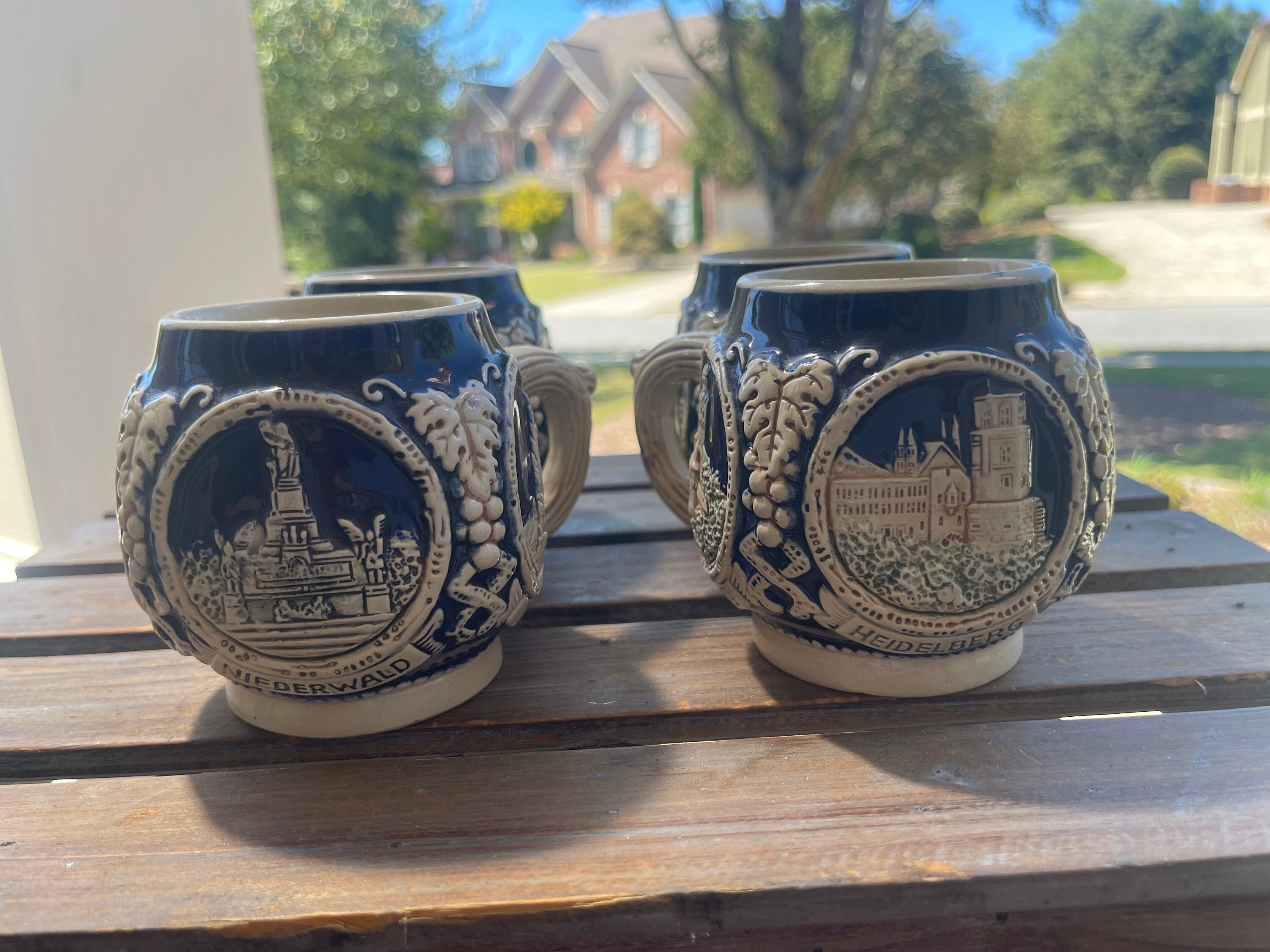Small Collectible German Steins Set of Four - Etsy