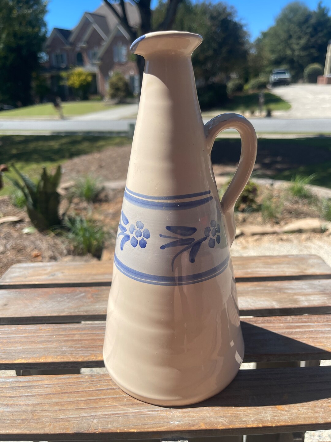 Vintage Pottery Olive /vinegar Jug - Etsy