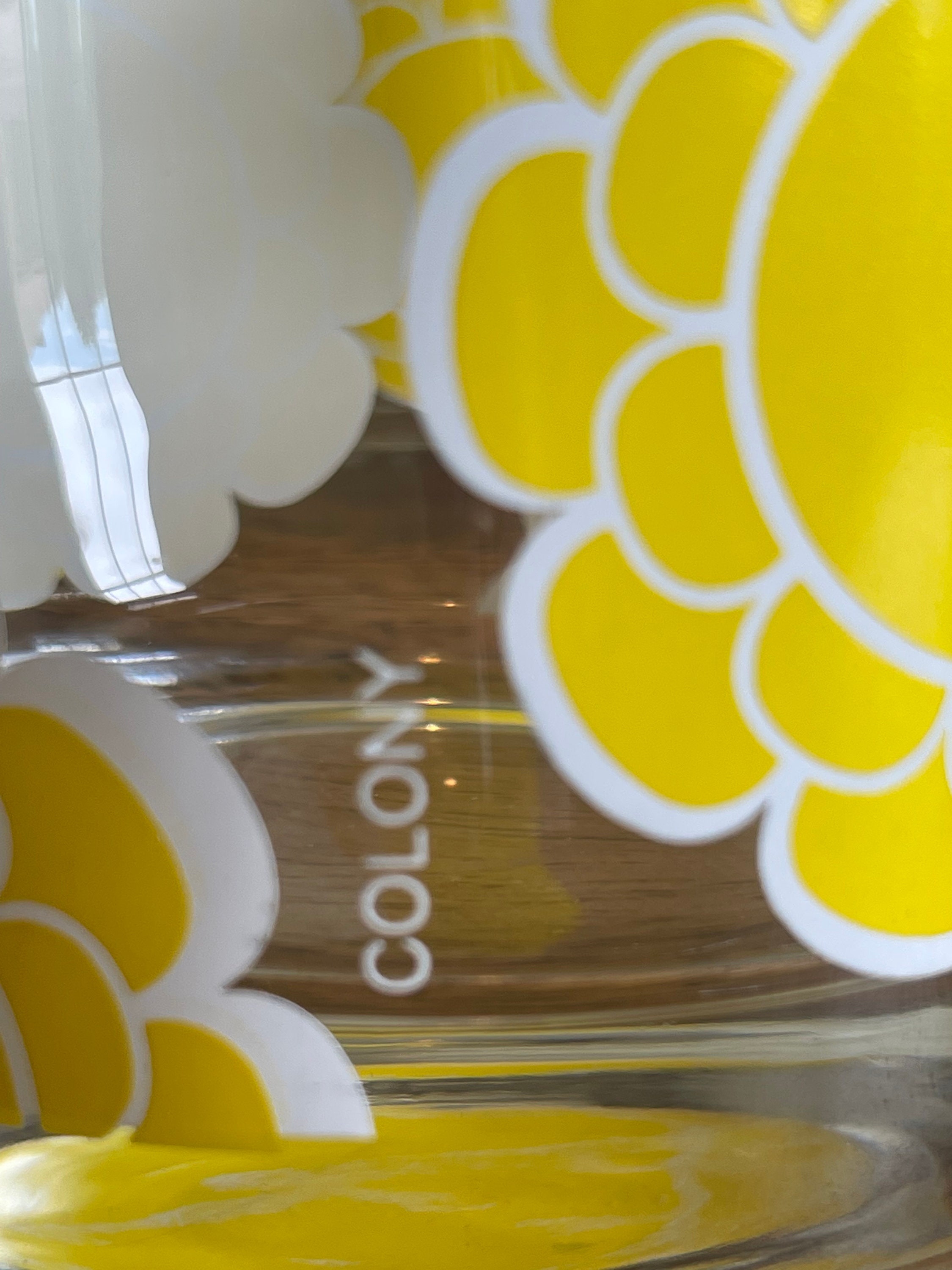 Colony Glass Set of Four Retro Flower Glassware - Etsy