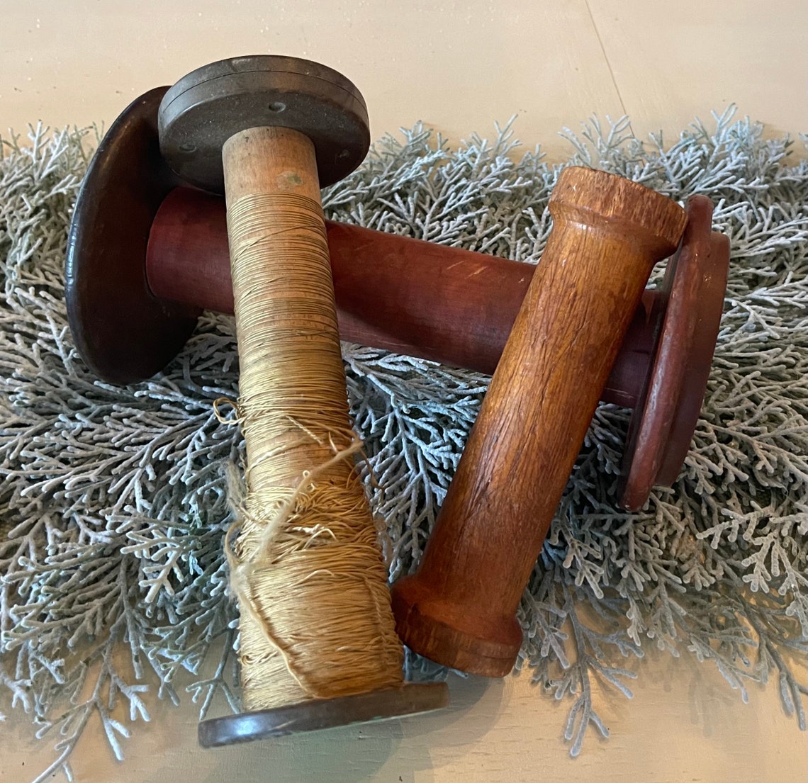 Vintage Industrial Spools Set of Three - Etsy