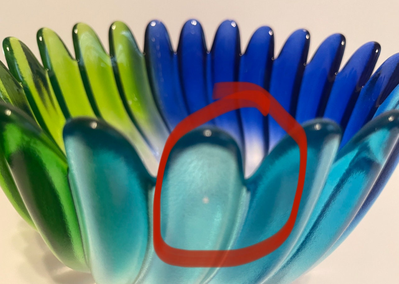 Walther Ombre Blue Green Solaris Swirl Bowl by Studio Nova Collection - Etsy