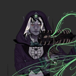 Necromancer Bard Vtuber Model for Online Dnd - Etsy