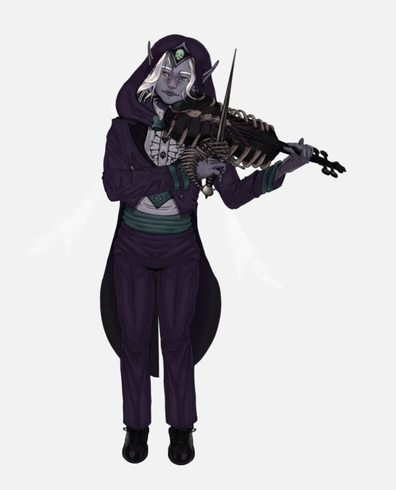 Necromancer Bard Vtuber Model for Online Dnd - Etsy