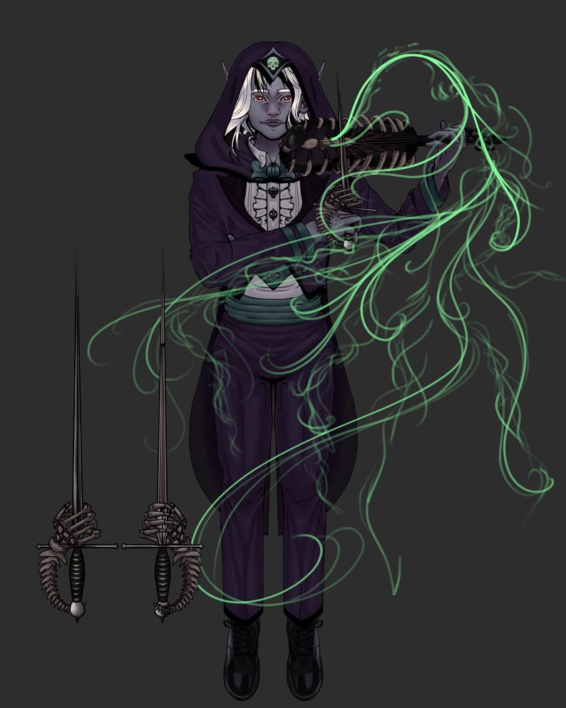 Necromancer Bard Vtuber Model for Online Dnd - Etsy