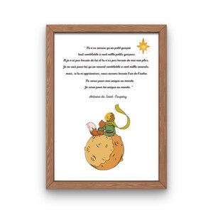 Printed Poster of Antoine De Saint Exupery Beautiful Quote From le ...