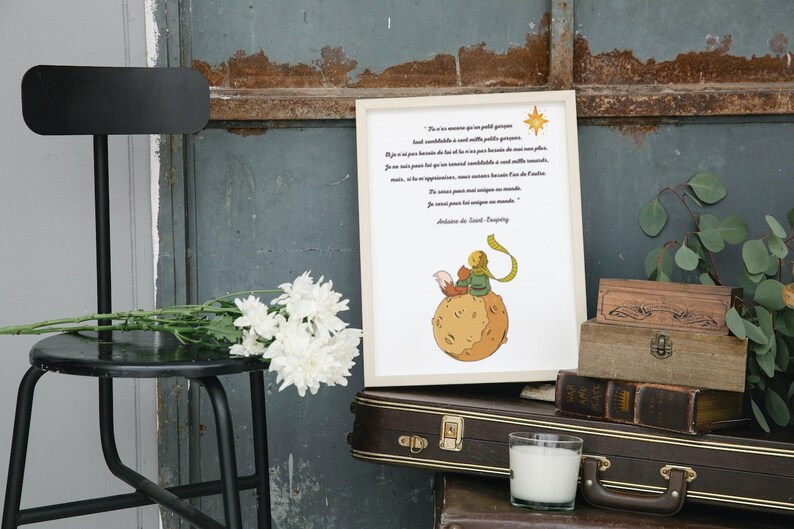 Printed Poster of Antoine De Saint Exupery Beautiful Quote From le ...