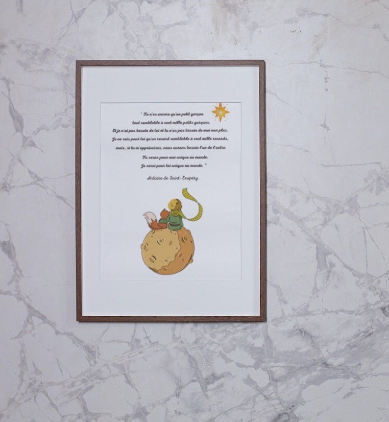 Printed Poster of Antoine De Saint Exupery Beautiful Quote From le ...