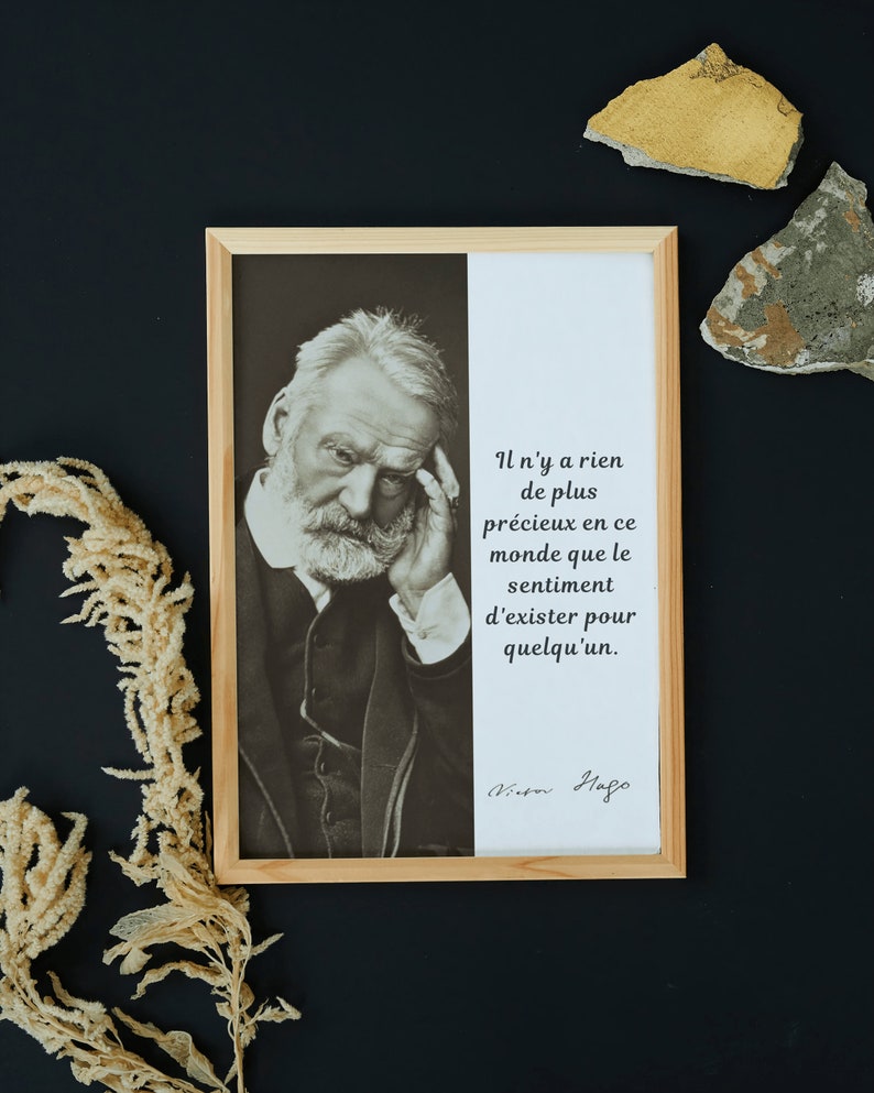 Poster of a Beautiful Quote by Victor Hugo. Perfect Gift for Men and ...