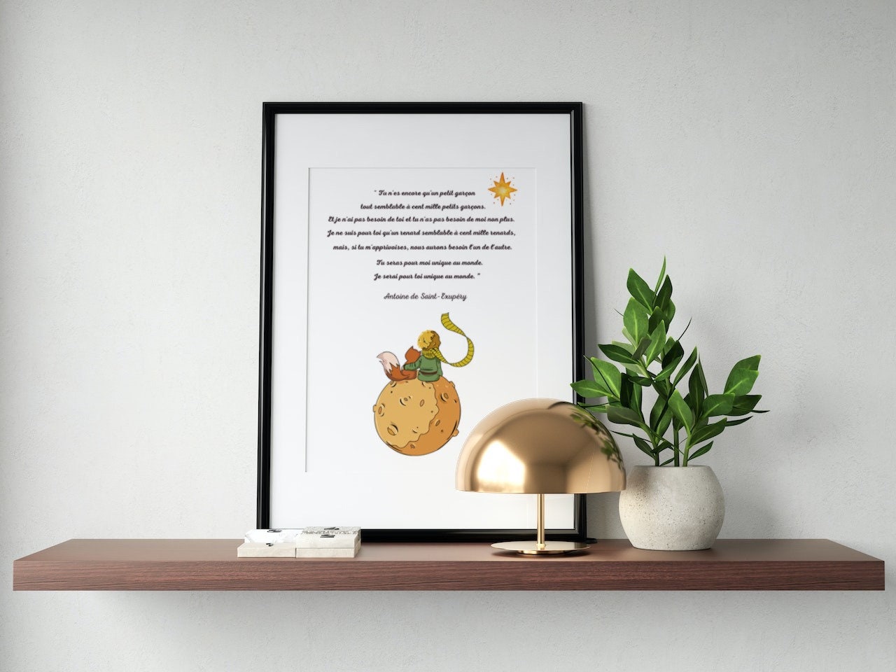 Printed Poster of Antoine De Saint Exupery Beautiful Quote - Etsy