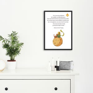 Printed Poster of Antoine De Saint Exupery Beautiful Quote From "le ...