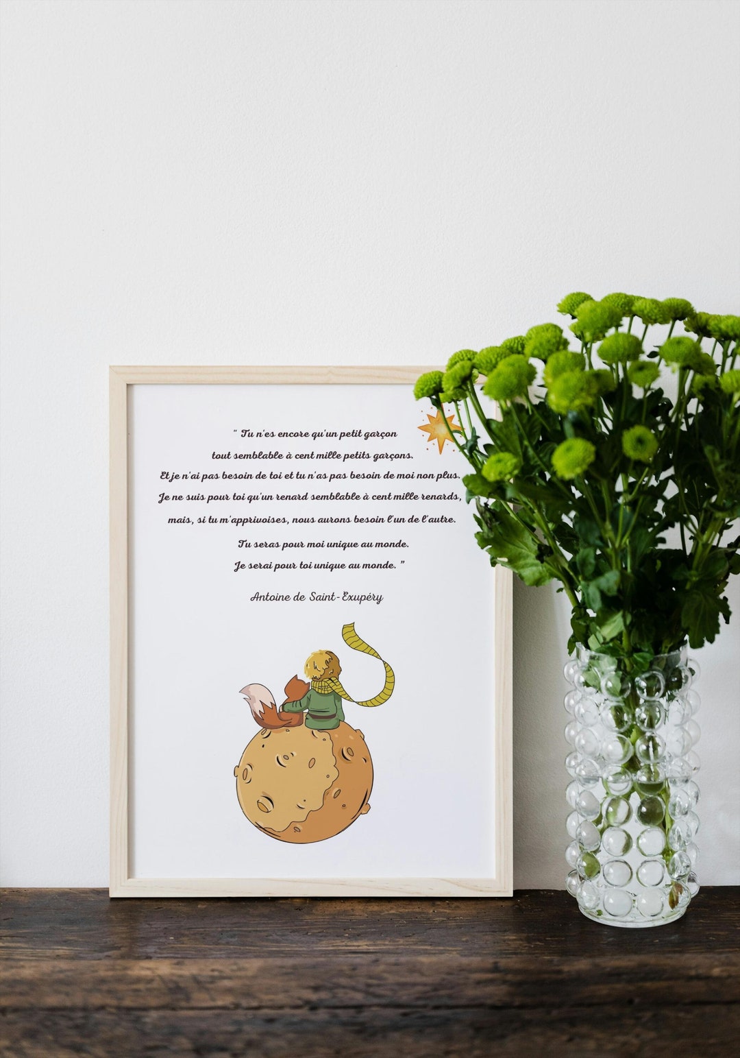 Printed Poster of Antoine De Saint Exupery Beautiful Quote From "le ...
